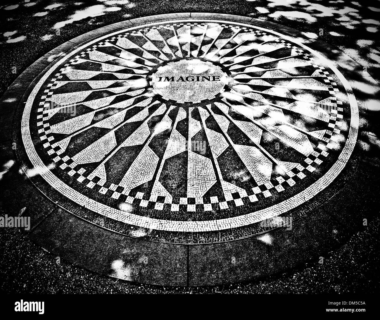 New York, NY, USA - JUNE 28: Strawberry Fields, memorial to John Lennon ...