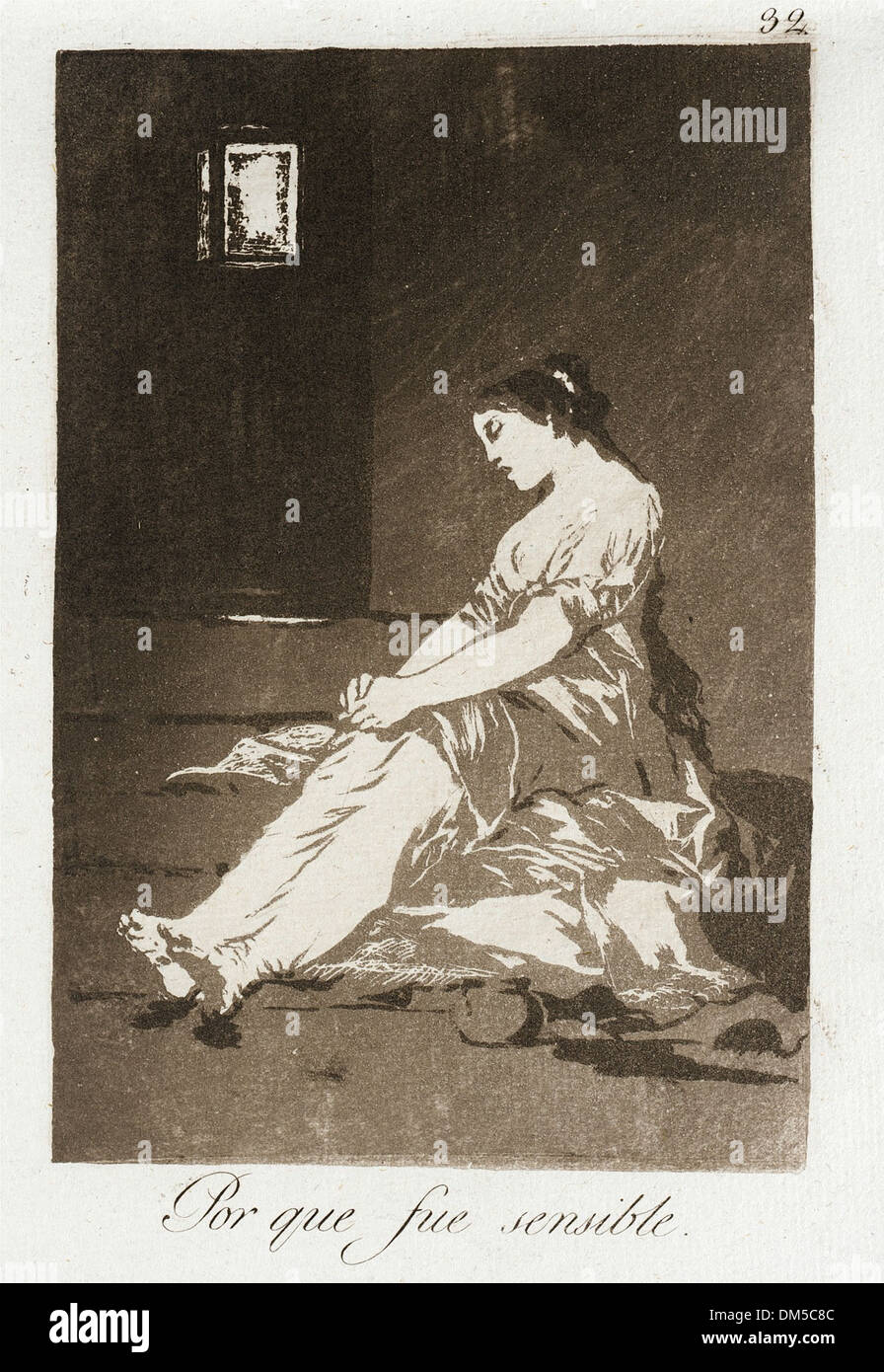 This painting illustrates a woman depicted in a vulnerable state ...