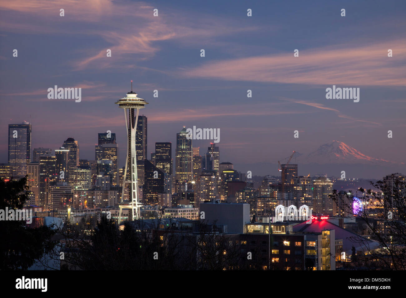 City center night lights hi-res stock photography and images - Alamy