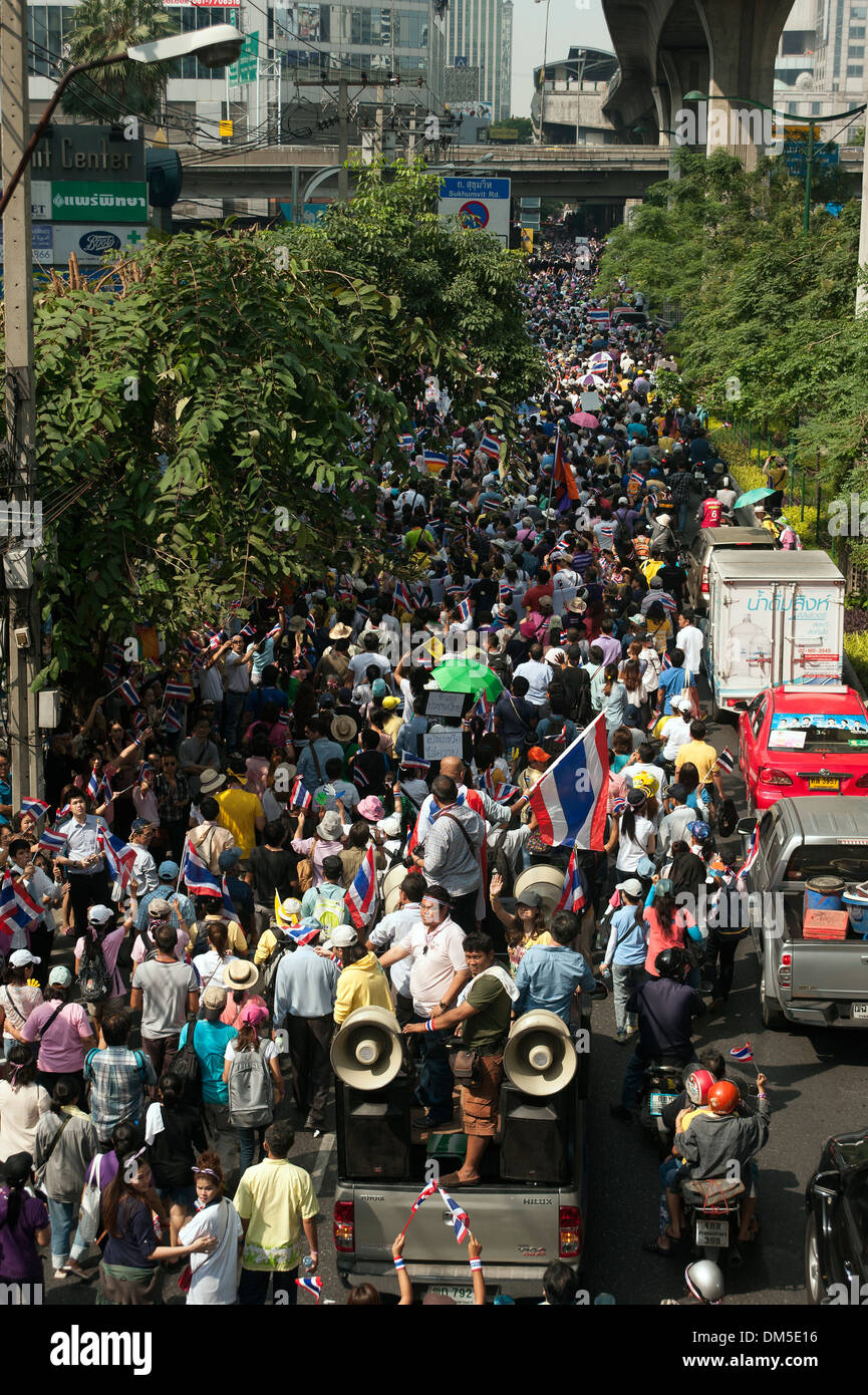 The mass protest march by Peoples Democratic Reform Committee (PDRC) to ...