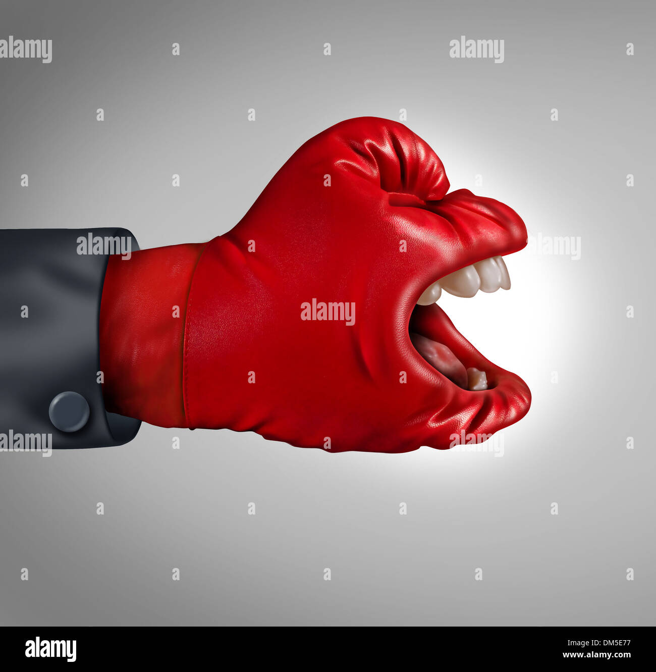 Fierce competitor business concept as a communication symbol of making ...