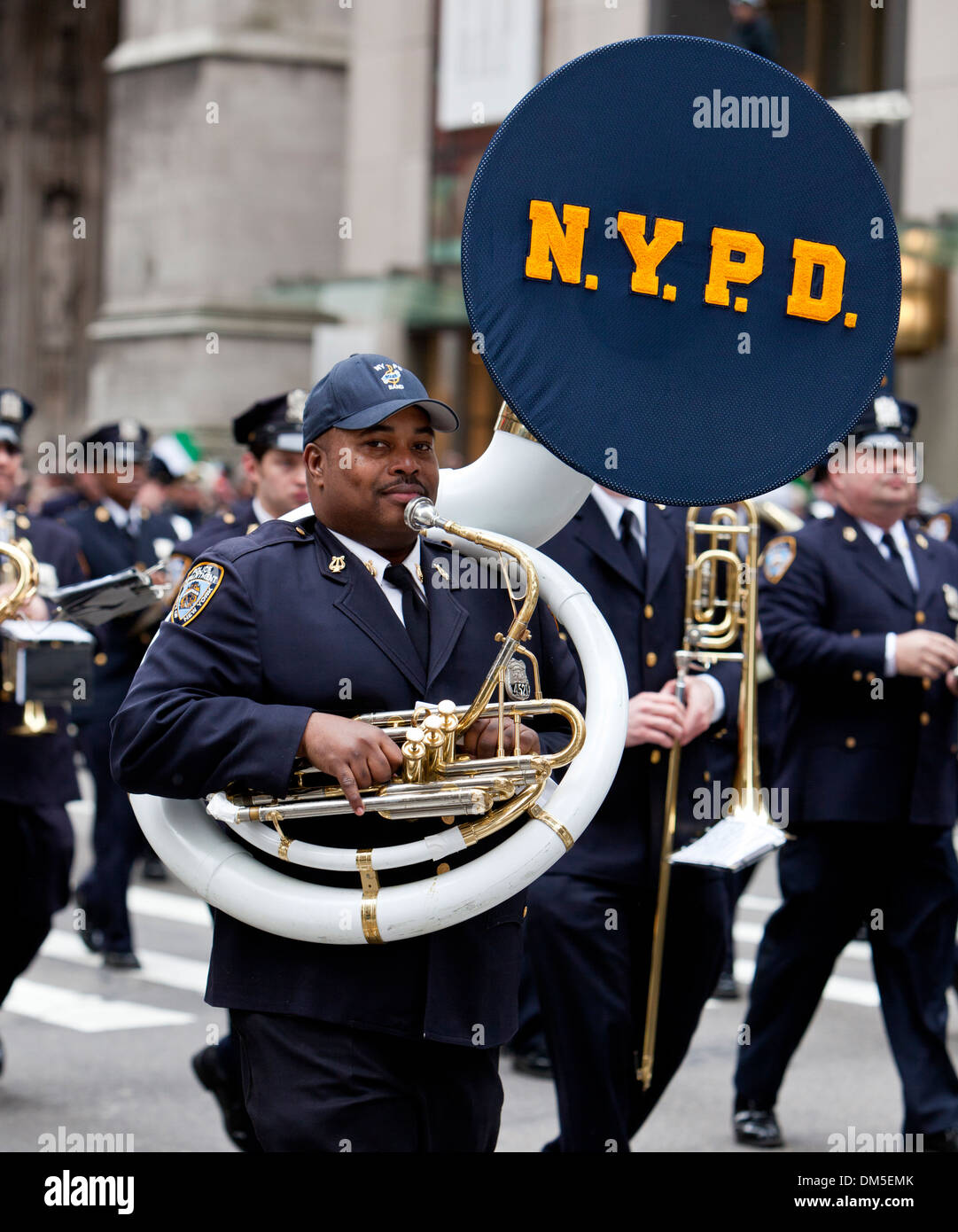 New york city police department marching band hi-res stock photography ...