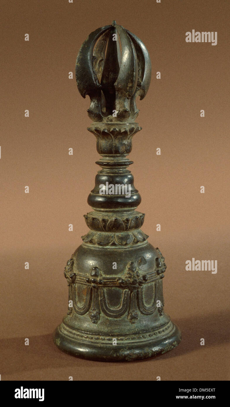 This Buddhist priest's bell is used in rituals and ceremonies ...