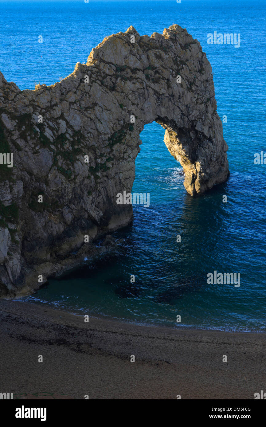 Arch bridge bay Dorset Durdle Door England Europe erosion rock cliff ...
