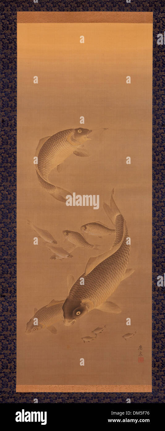 This image features a carp, a symbol of strength and perseverance in ...