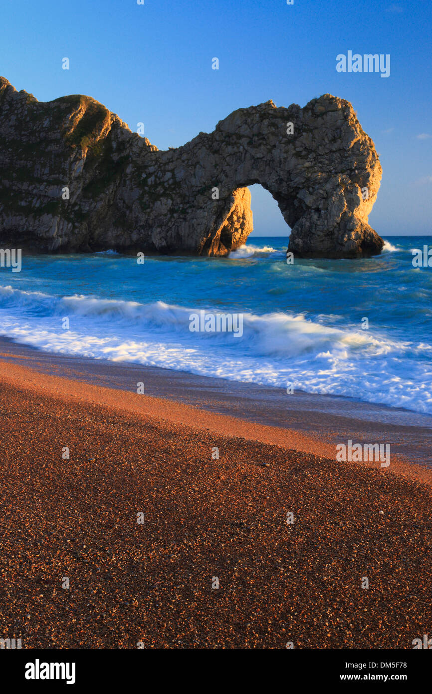 Arch bridge bay Dorset Durdle Door England Europe erosion rock cliff ...
