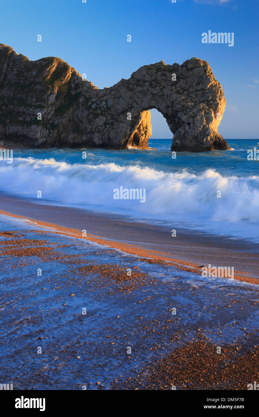 Arch bridge bay Dorset Durdle Door England Europe erosion rock cliff ...