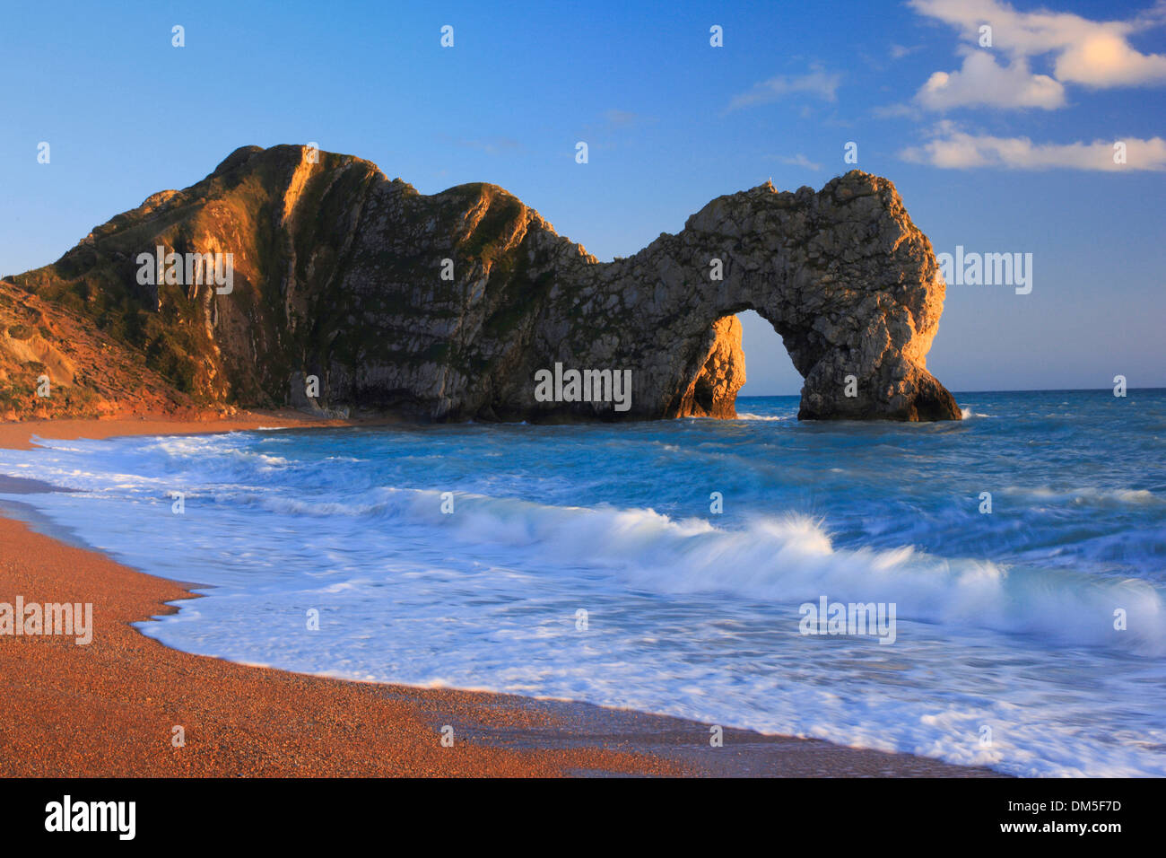 Arch bridge bay Dorset Durdle Door England Europe erosion rock cliff ...