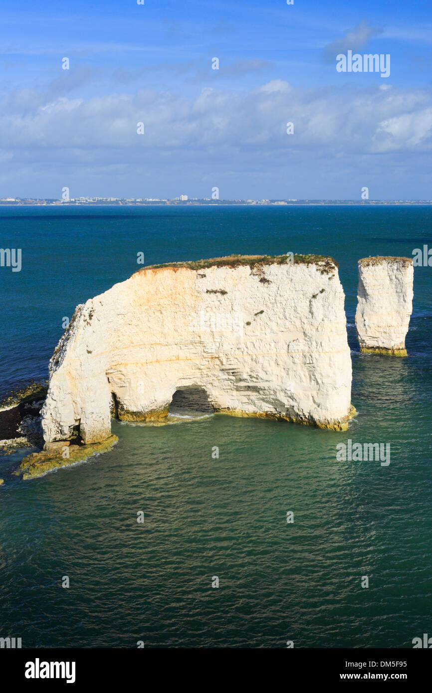 Arch Bournemouth bay Dorset England Europe erosion cliff rock cliff ...
