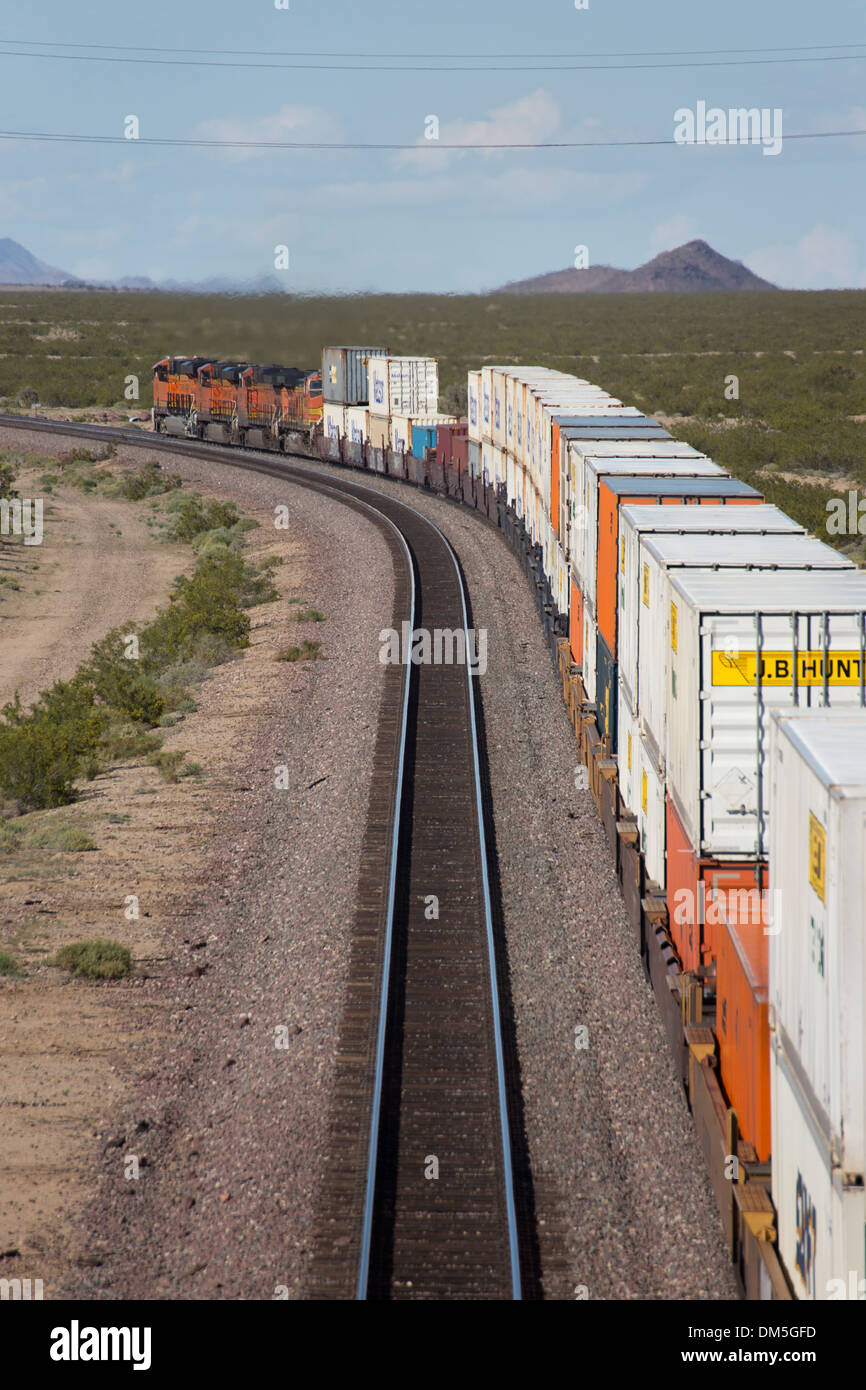 Double Stack Container Train High Resolution Stock Photography and ...