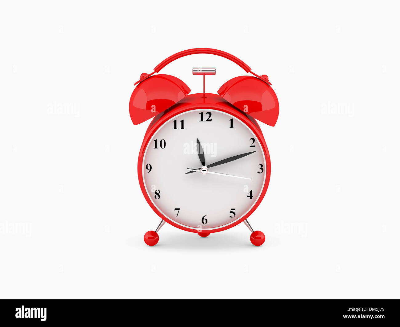 High resolution image. 3d rendered illustration. Alarm clock isolated ...