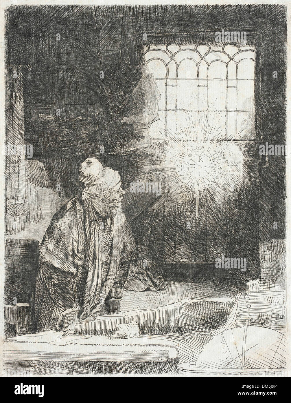 This painting of Faust in his study depicts the moment of deep ...