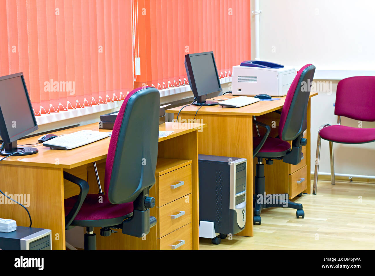 office interior with two jobs for the employees Stock Photo - Alamy