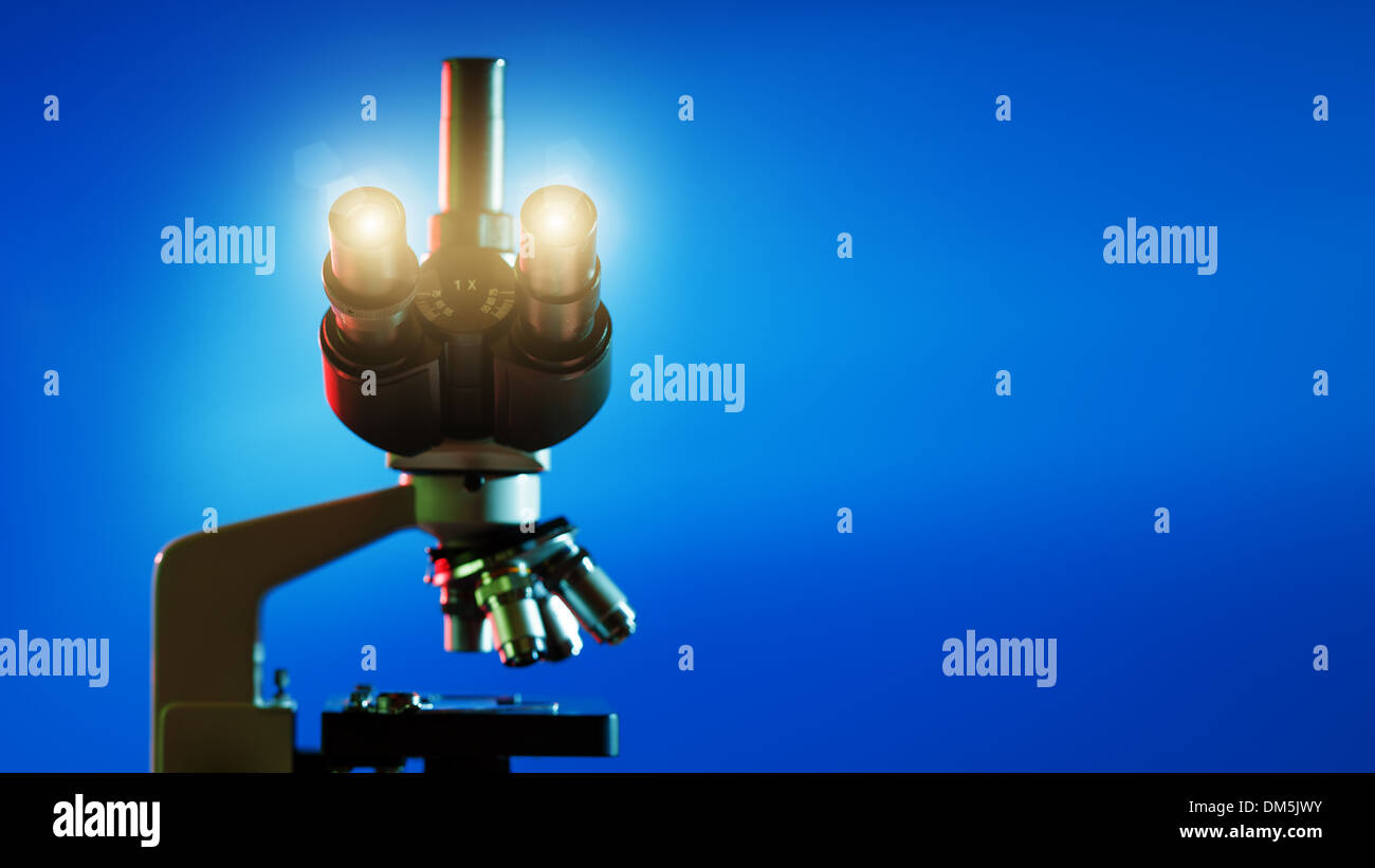 high-tech laboratory microscope Stock Photo - Alamy