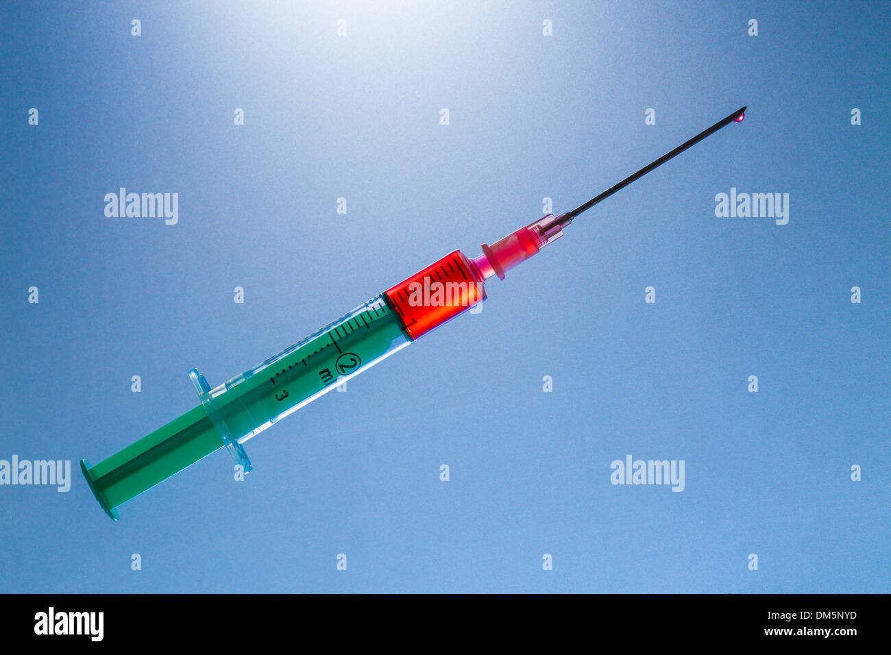 syringe with an injection of the genetic drug therapy Stock Photo - Alamy