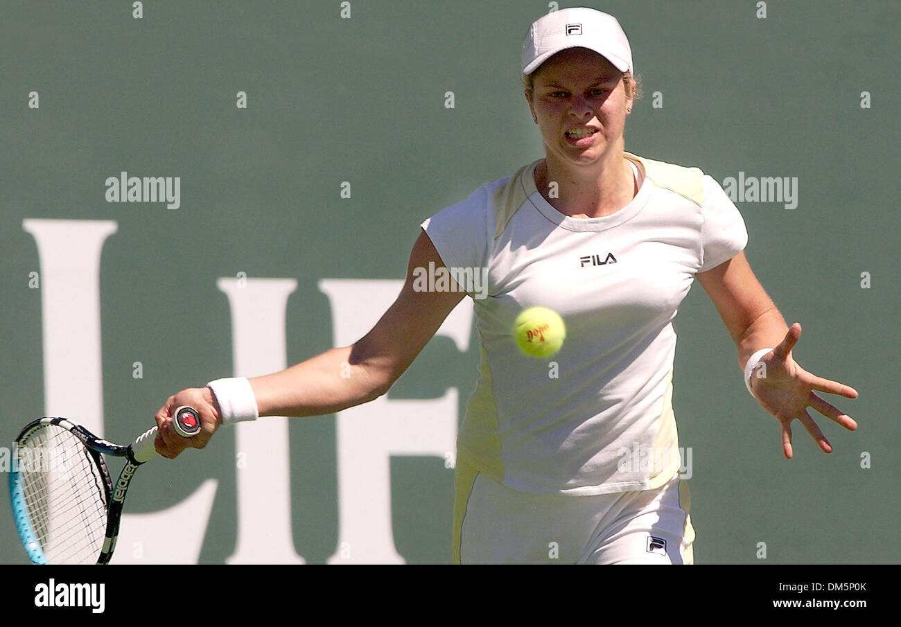 March 11, 2005; Indian Wells, CA, USA; WTA tennis pro KIM CLIJSTERS ...