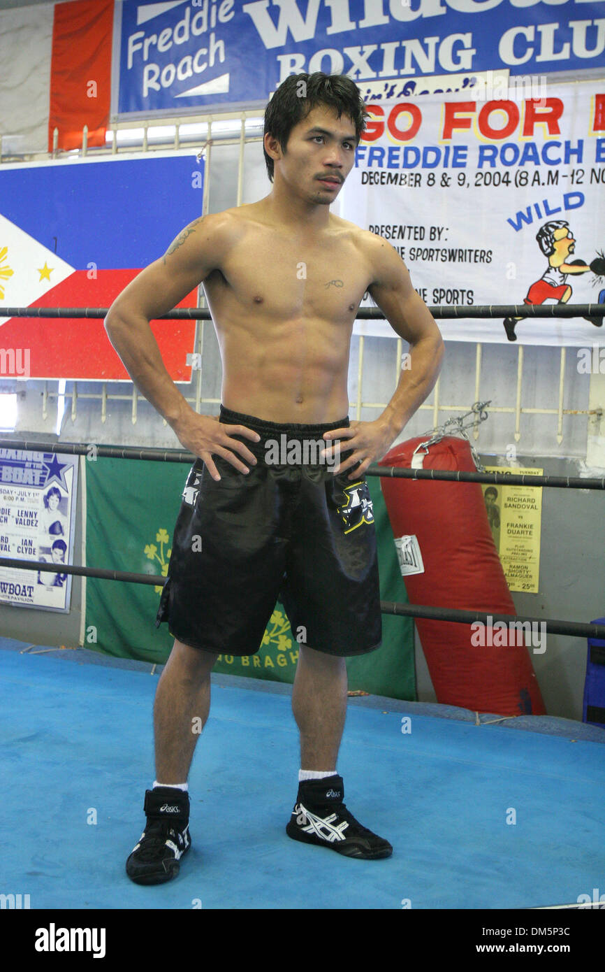 Mar 12, 2005; Hollywood, CA, USA; Phillipino superstar boxer MANNY ...