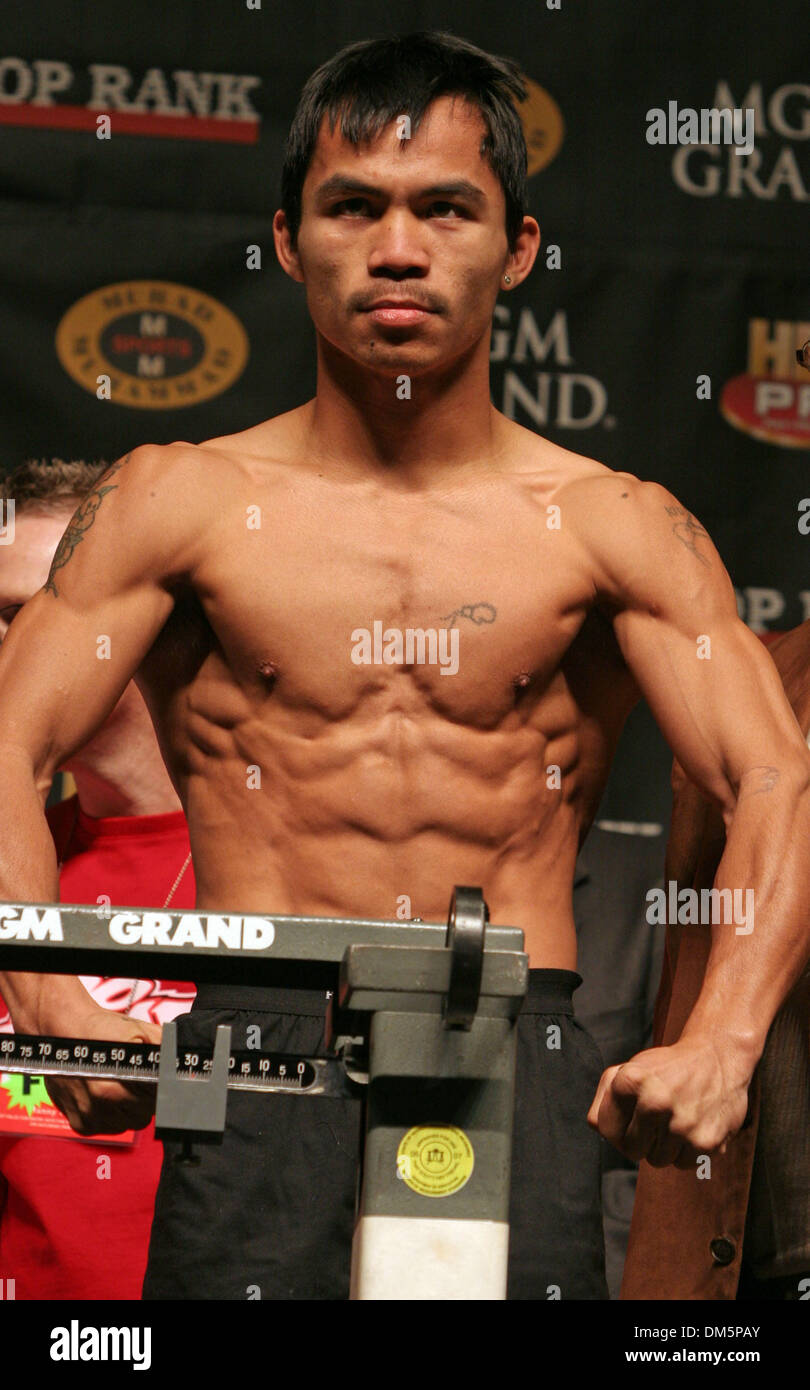 Mar 18, 2005; Las Vegas, NV, USA; Boxer MANNY PACQUIAO at the weigh-in ...