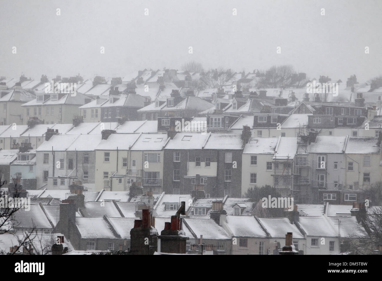 Heavy snow pictured in Brighton, East Sussex Stock Photo - Alamy
