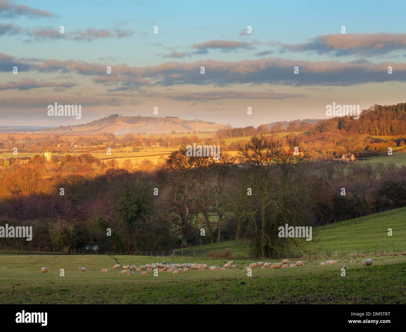 Rural Gloucestershire looking towards Meon Hill near Chipping Campden ...
