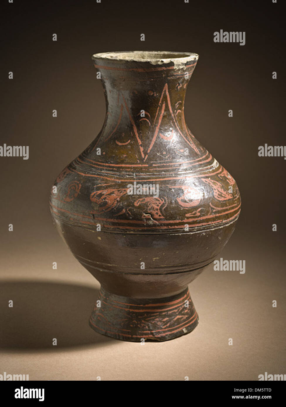 This funerary jar, known as a Hu, is an ancient vessel used in burial ...