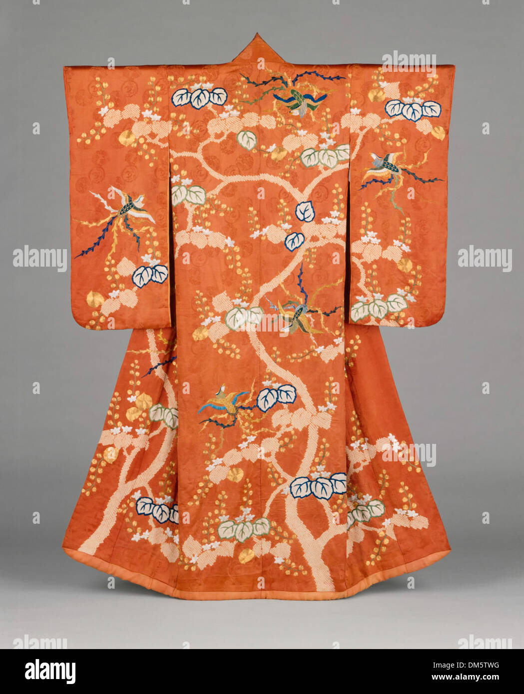 The Furisode with Paulownia Tree and Phoenixes is a traditional ...
