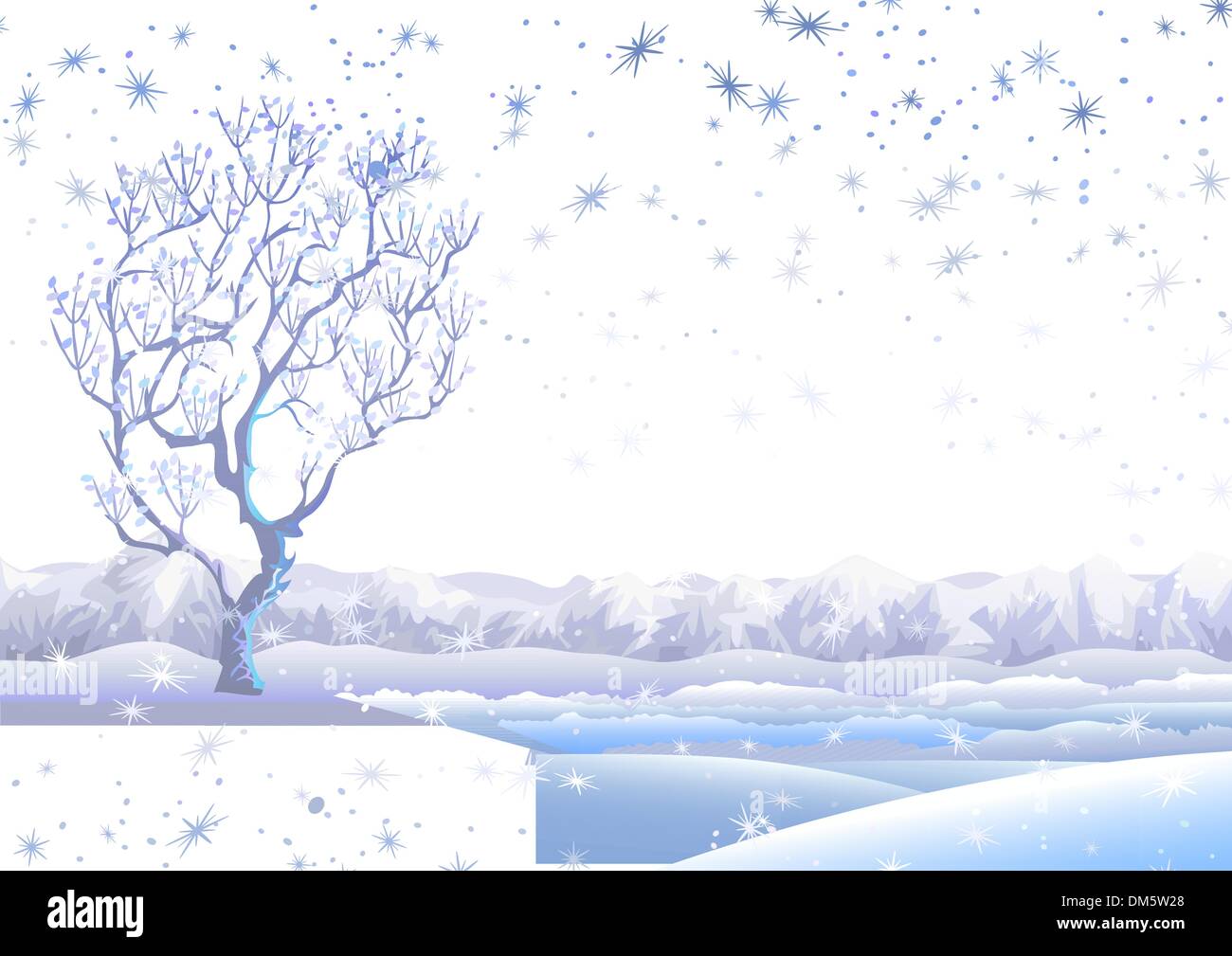 Small winter tree Stock Vector Images - Alamy