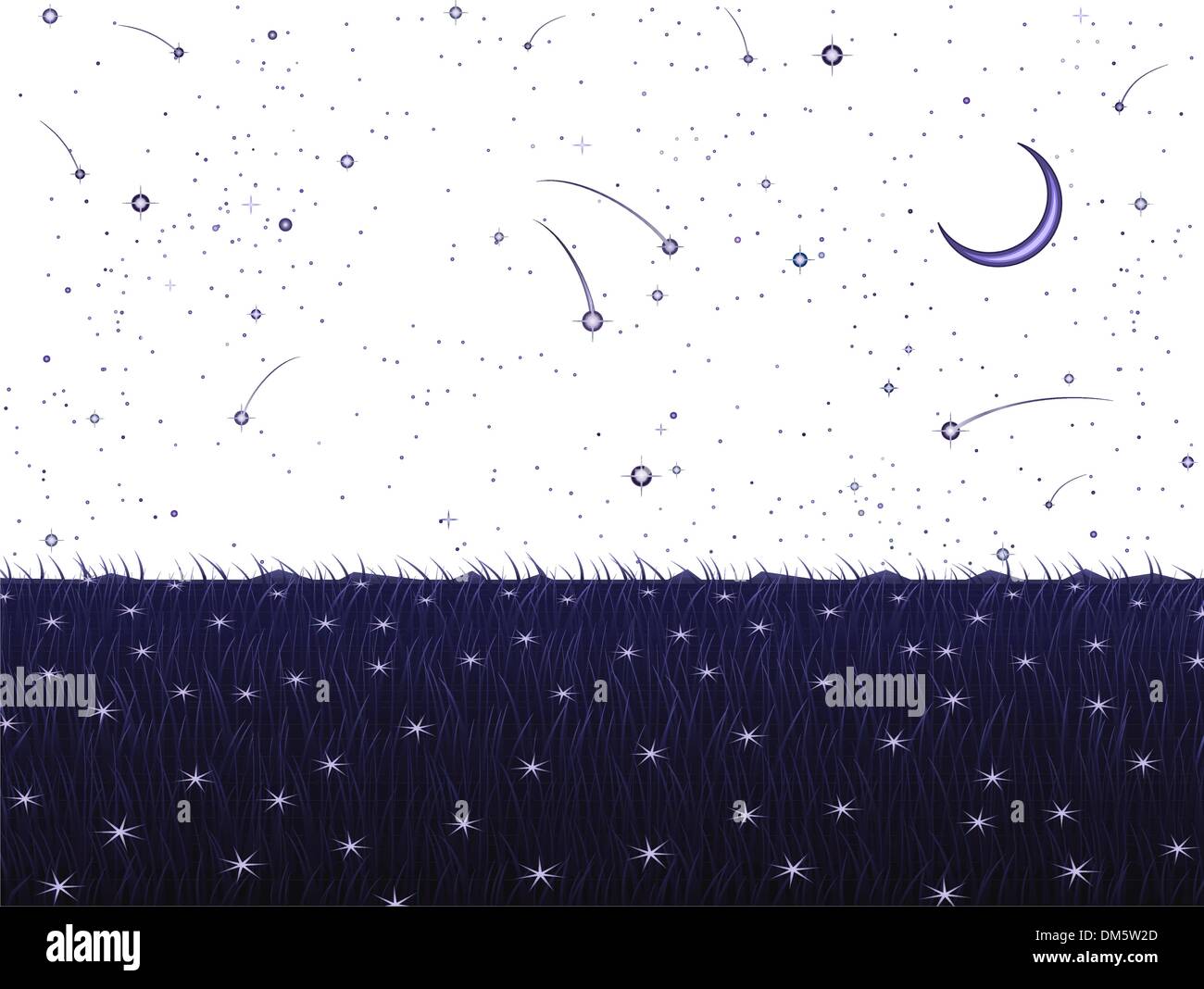 Blue night sky covered Stock Vector Images - Alamy