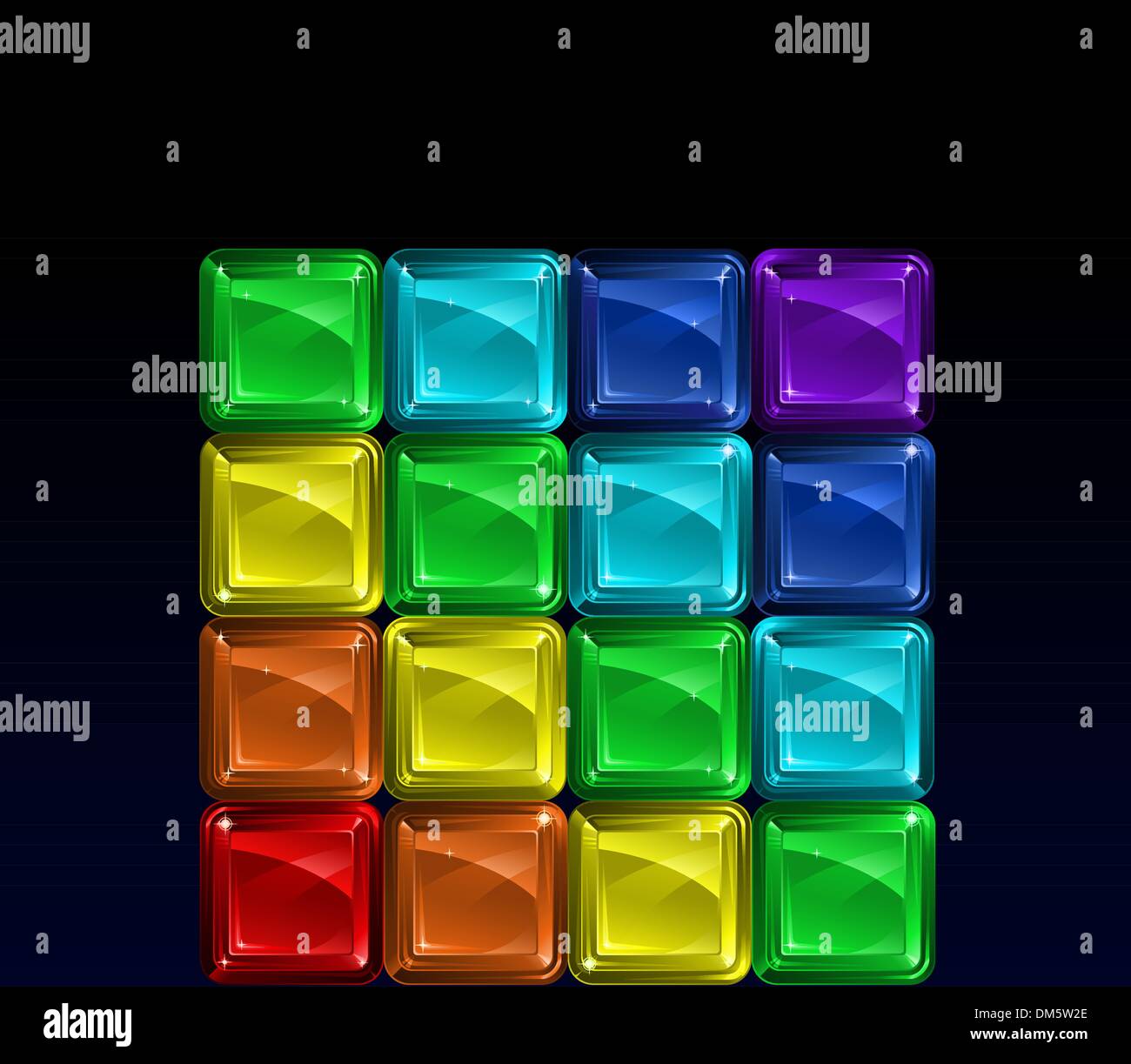 Plastic cubes row Stock Vector Images - Alamy
