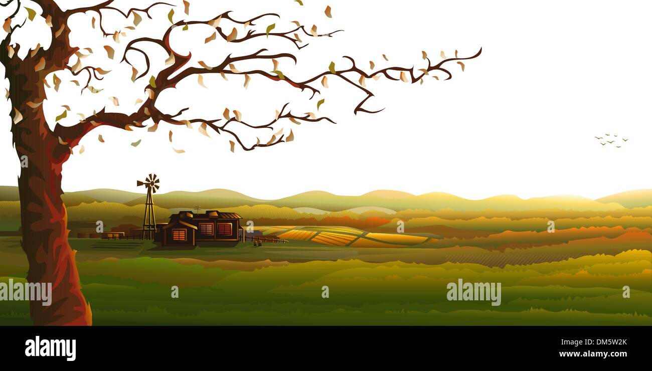 Small village setting Stock Vector Images - Alamy