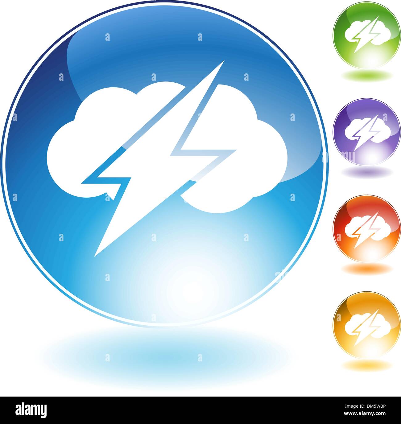 Thunder Cloud Crystal Icon Stock Vector Image & Art - Alamy