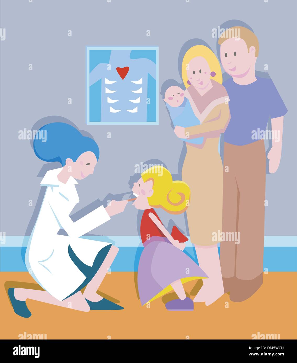 Family male doctor visit Stock Vector Images - Alamy