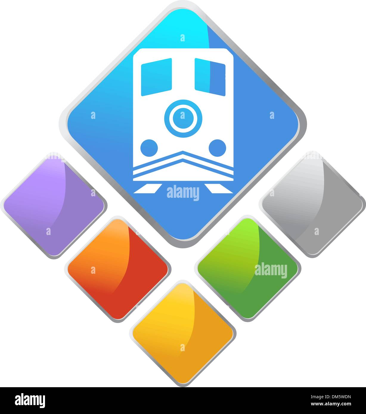 Train Square Icon Stock Vector Image & Art - Alamy