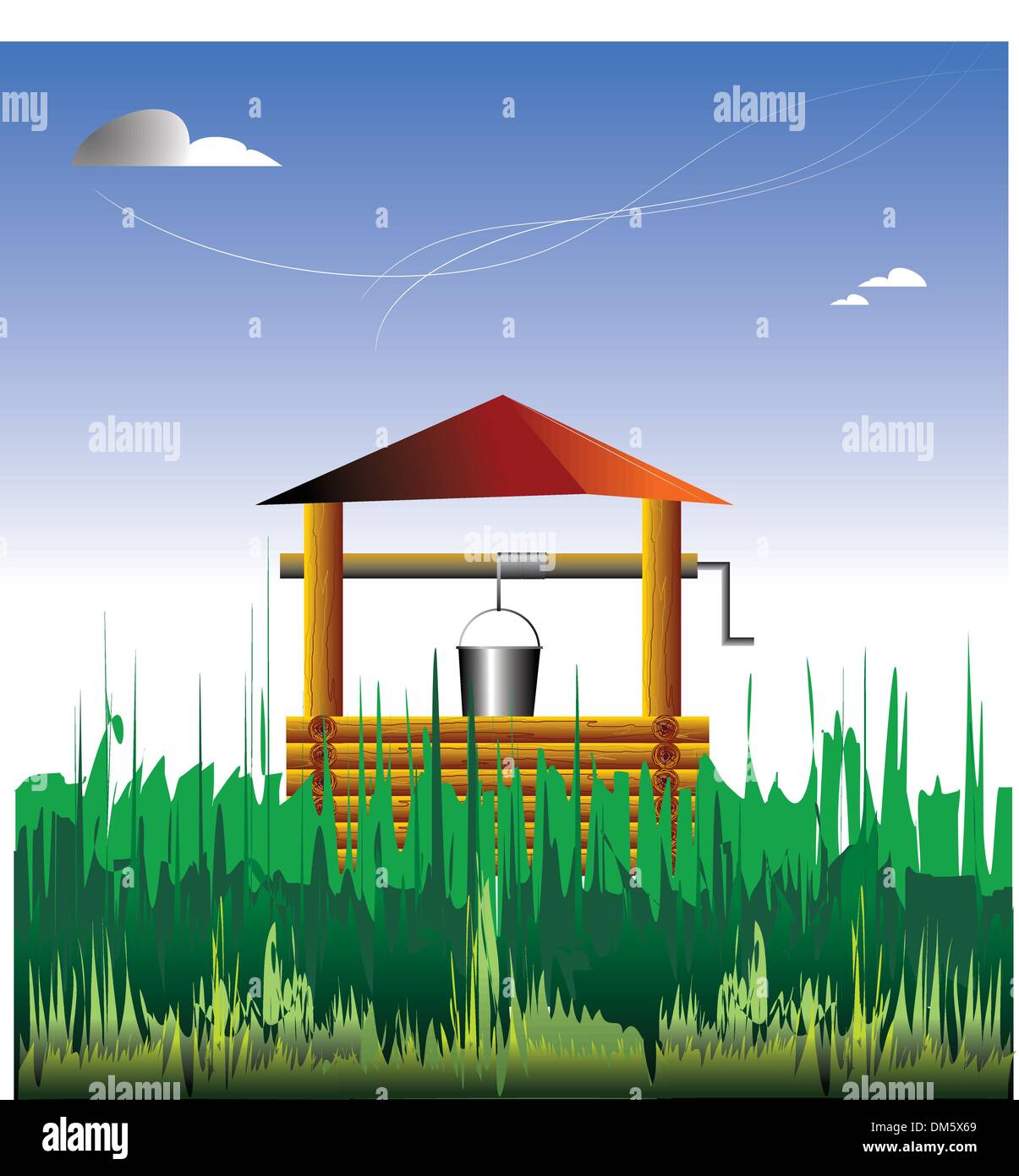 Well house roof Stock Vector Images - Alamy