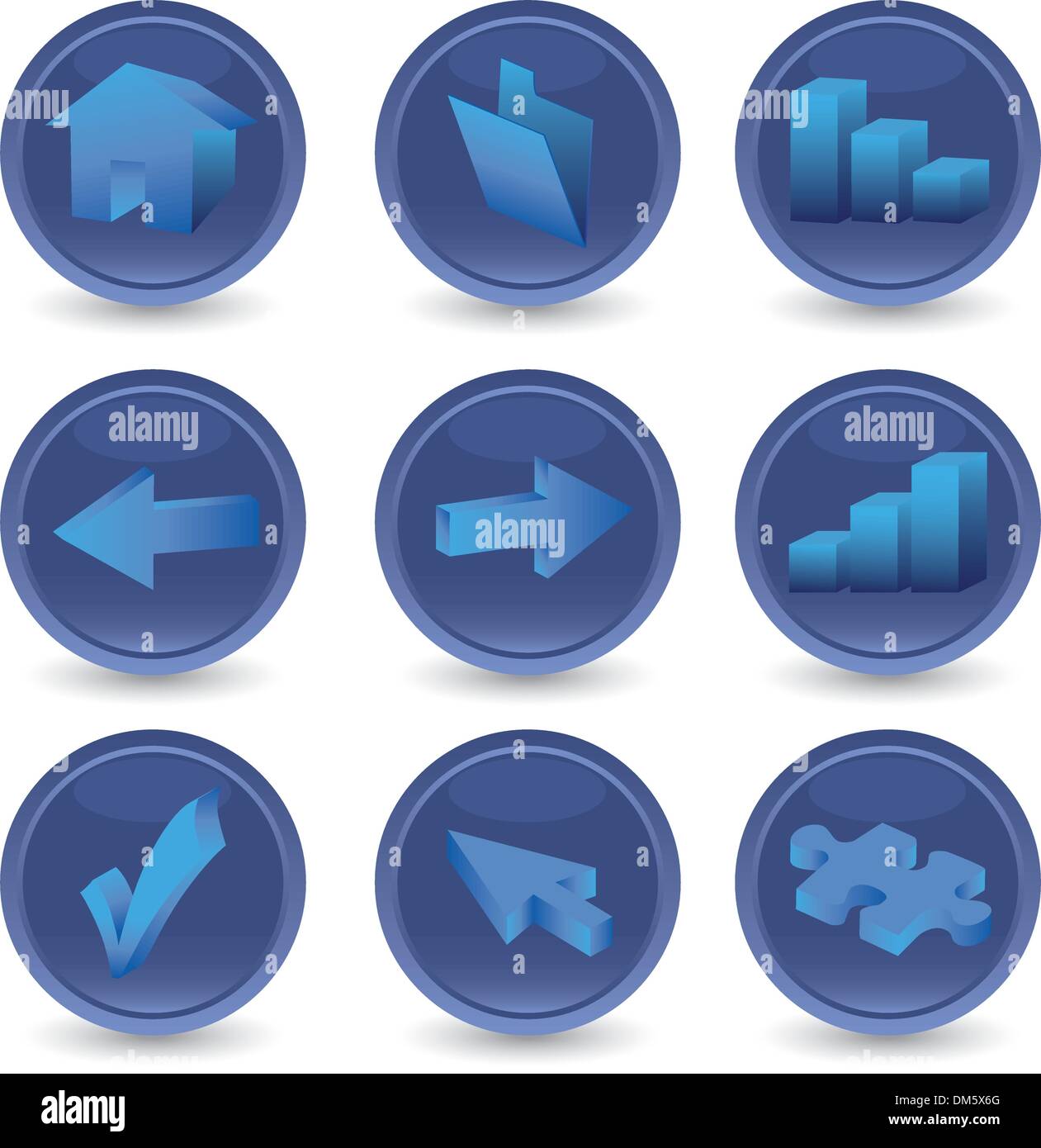 3d buttons set Stock Vector Images - Alamy