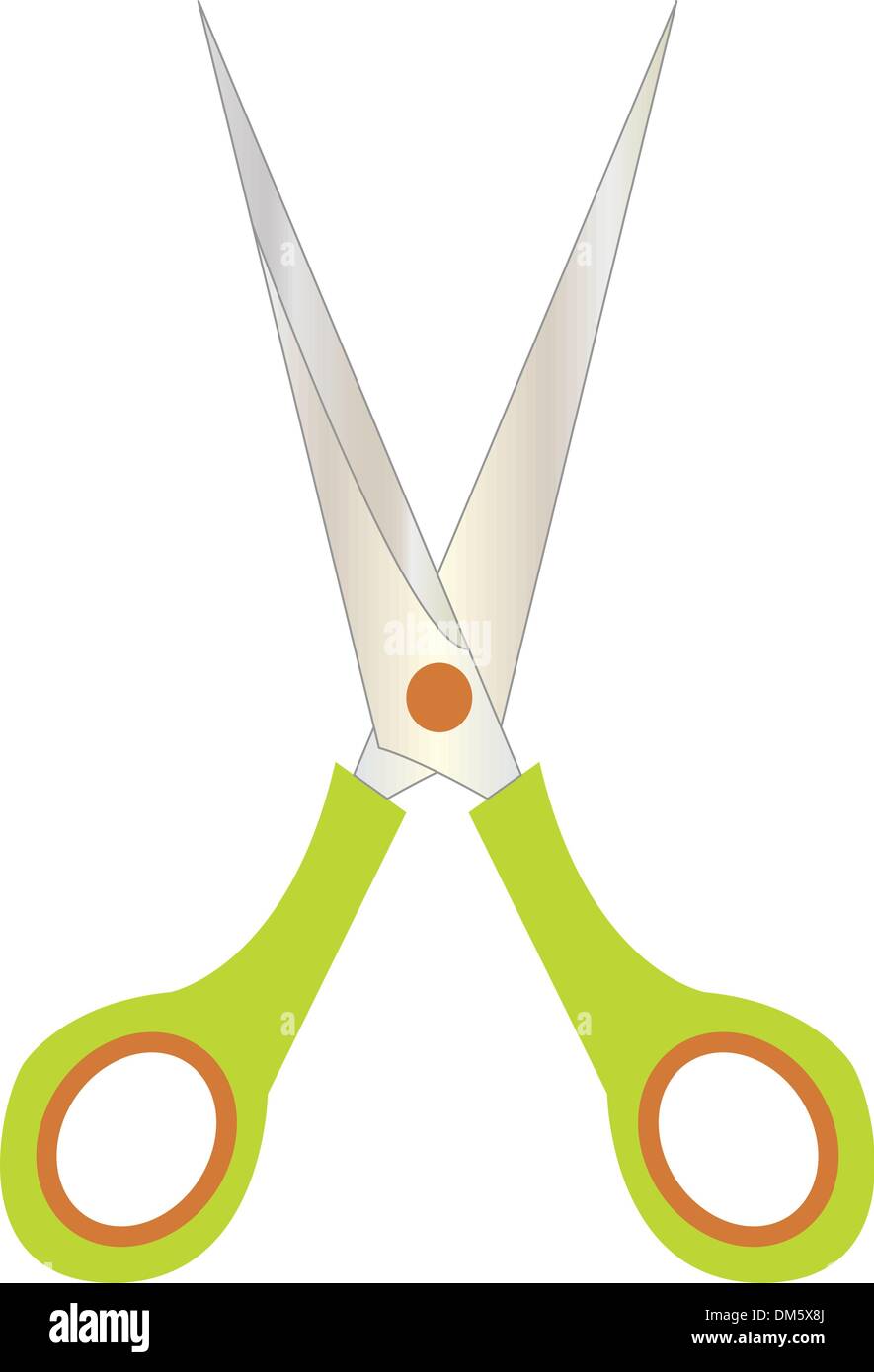 Hair cutting scissors on white Stock Vector Images - Alamy