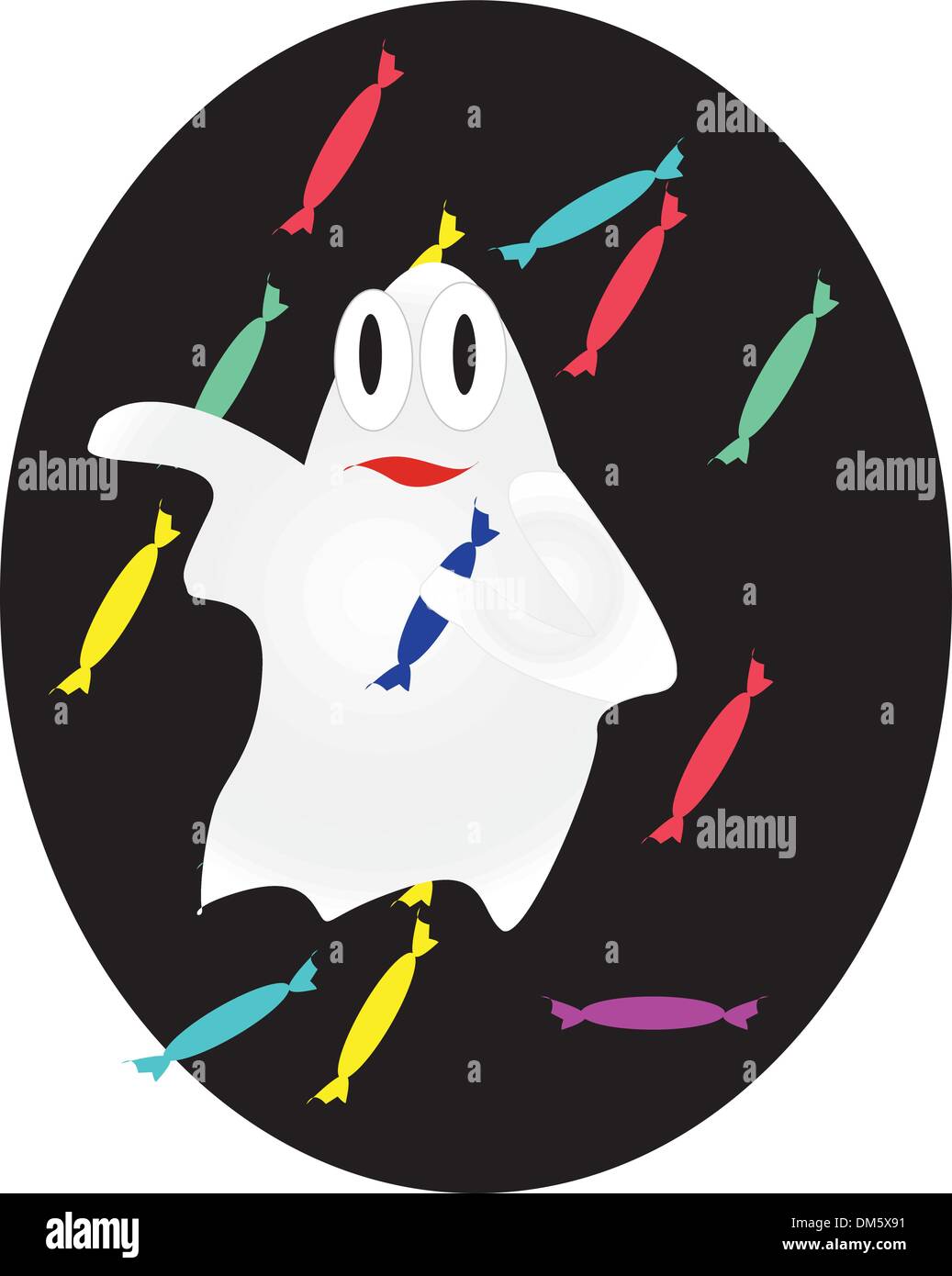 Halloween ghost candies Stock Vector Images - Alamy