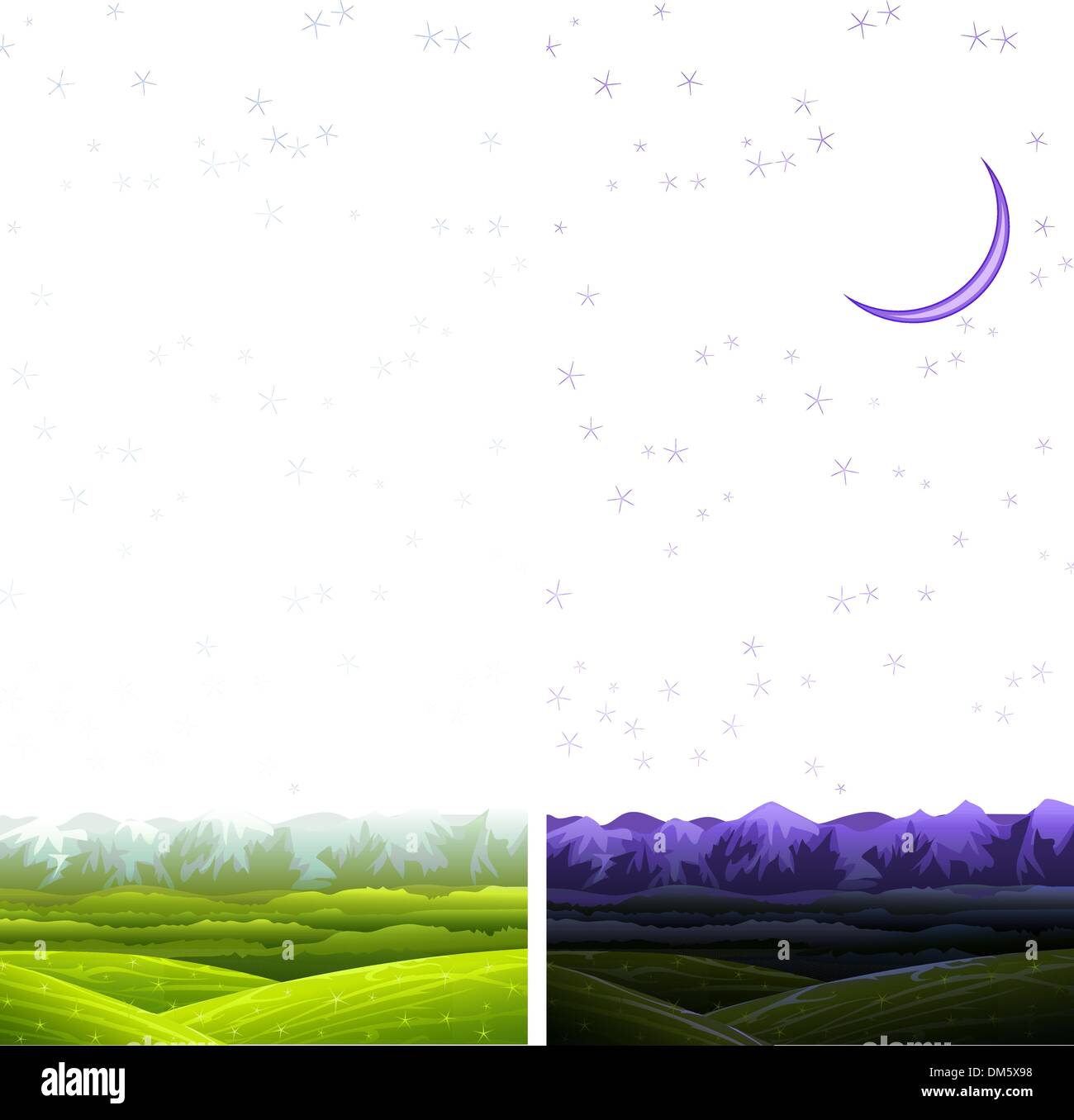 Beautiful view summer night sky Stock Vector Images - Alamy