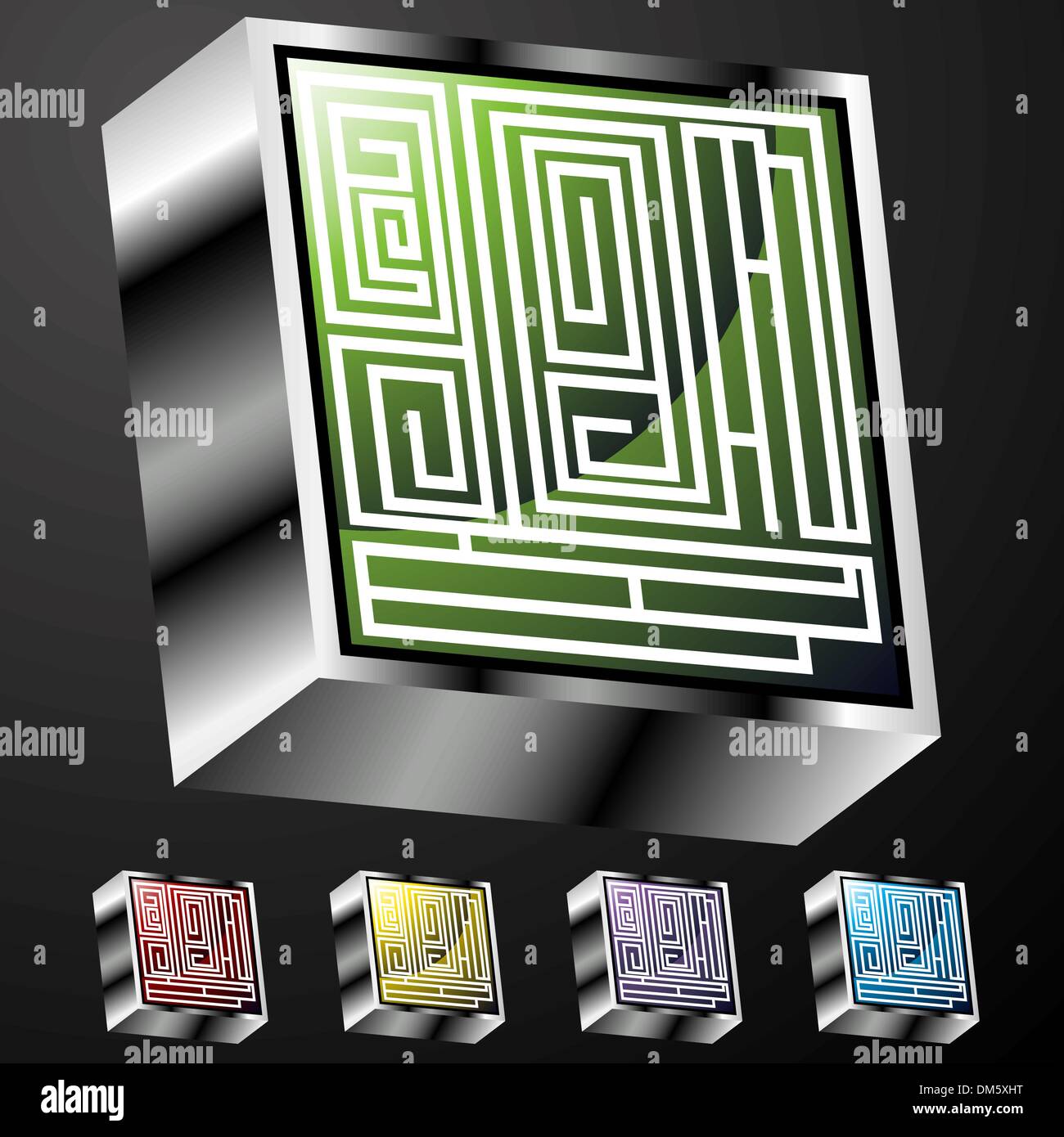 Square labyrinth maze icon symbol hi-res stock photography and images ...