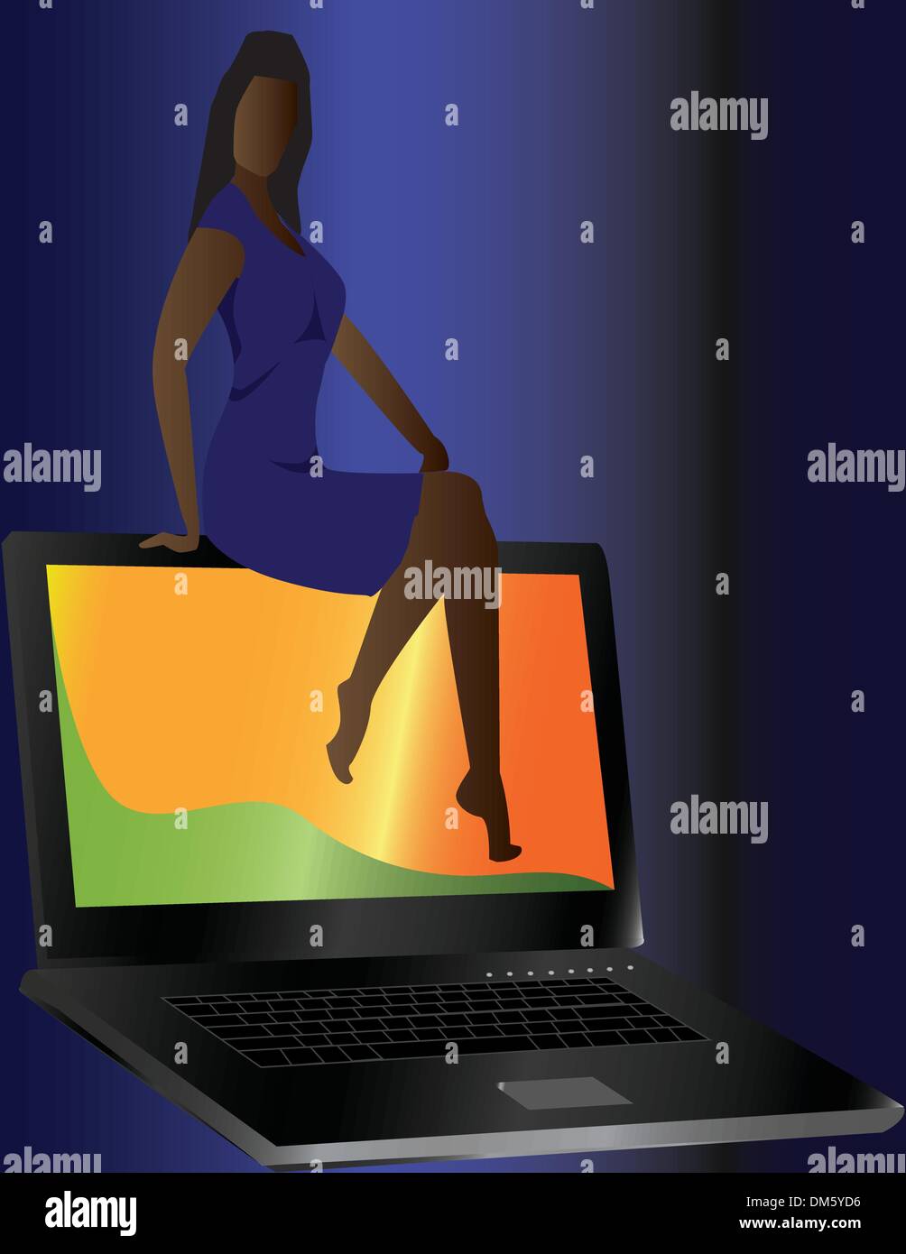 Business communication young lady Stock Vector Images - Alamy