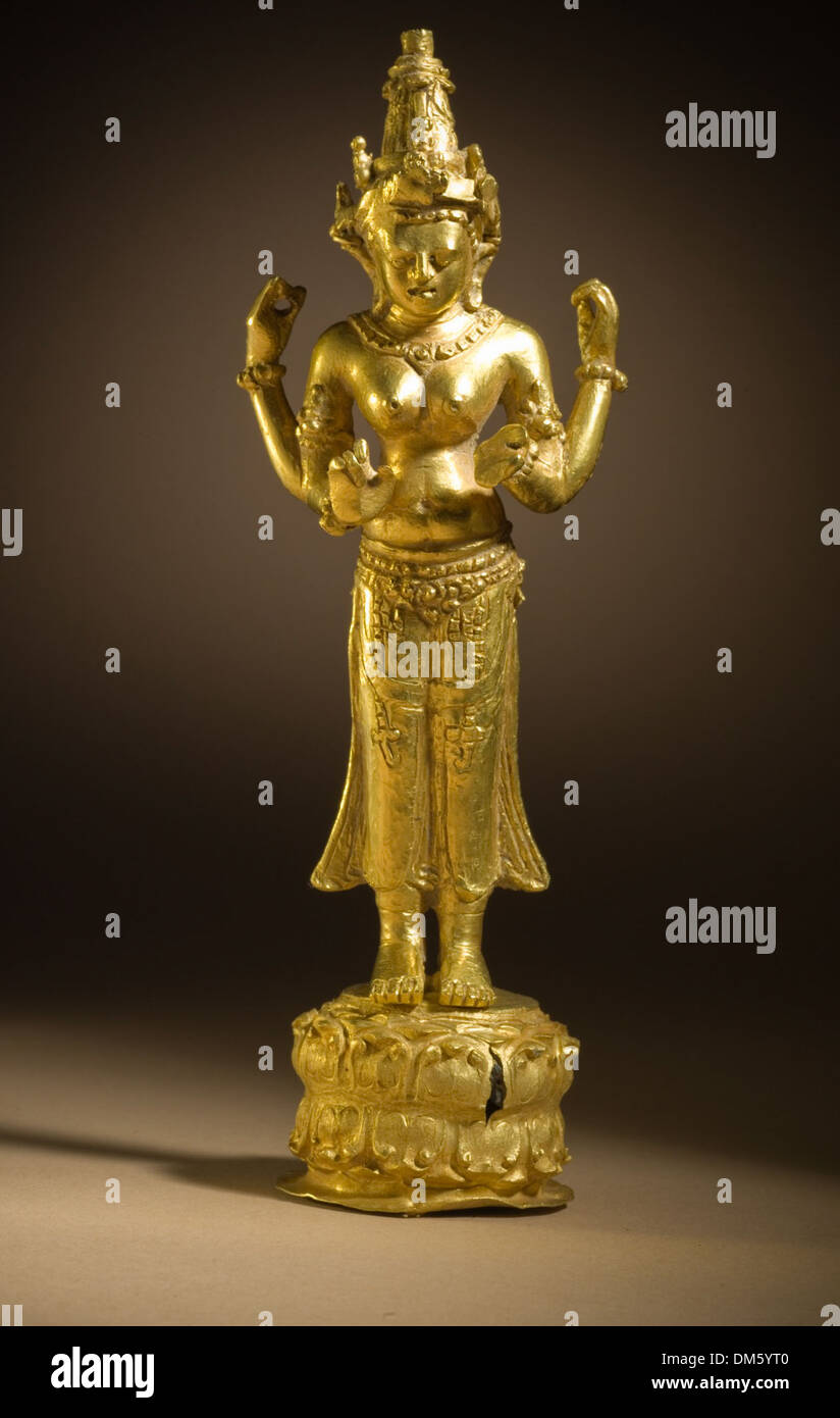 This sculpture represents the goddess Devi, a key figure in Hinduism ...