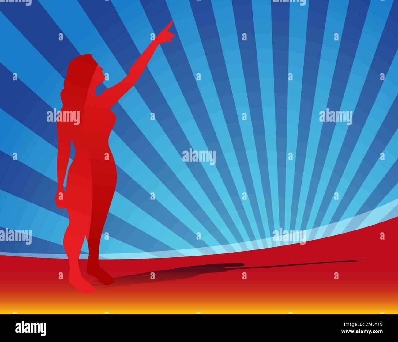 Woman pointing at Stock Vector Images - Alamy