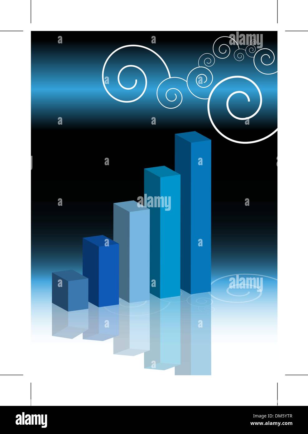 Swirl Bar Chart Stock Vector Image & Art - Alamy