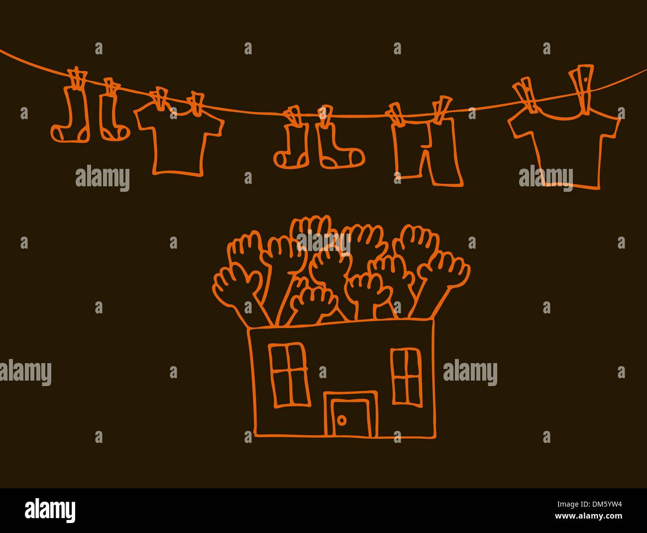 Family large house Stock Vector Images - Alamy