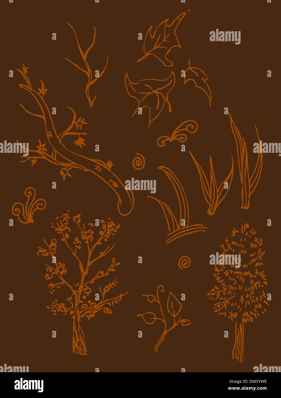 Tree elements Stock Vector Images - Alamy