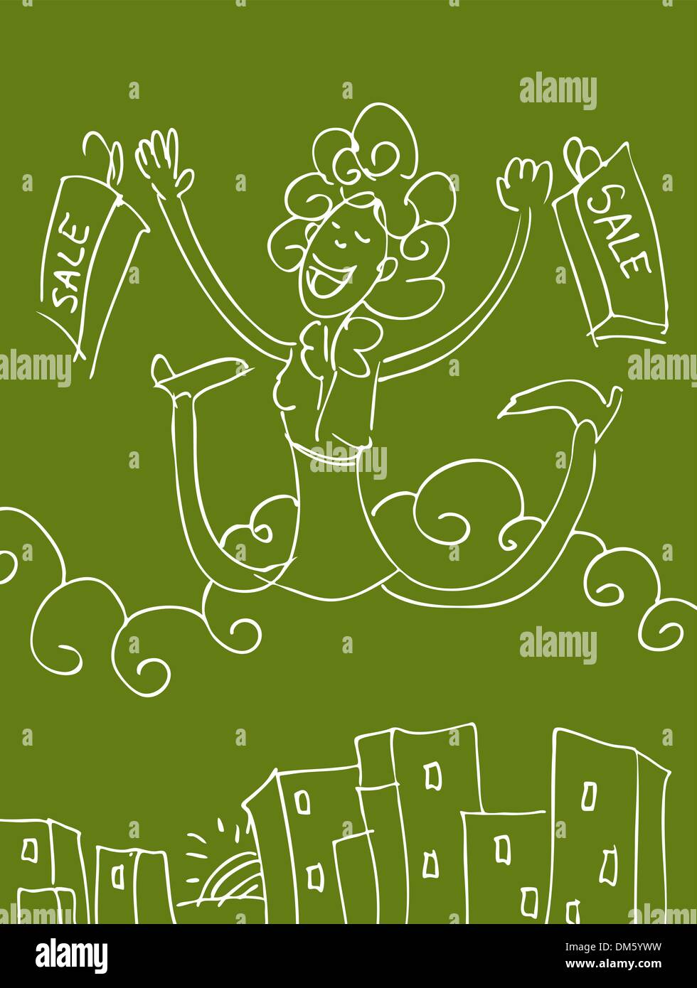 City shopper Stock Vector Images - Alamy