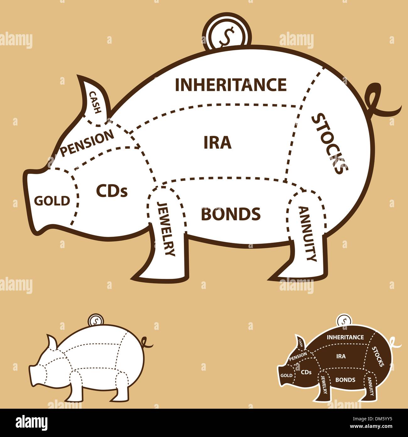 Financial line chart investment Stock Vector Images - Alamy