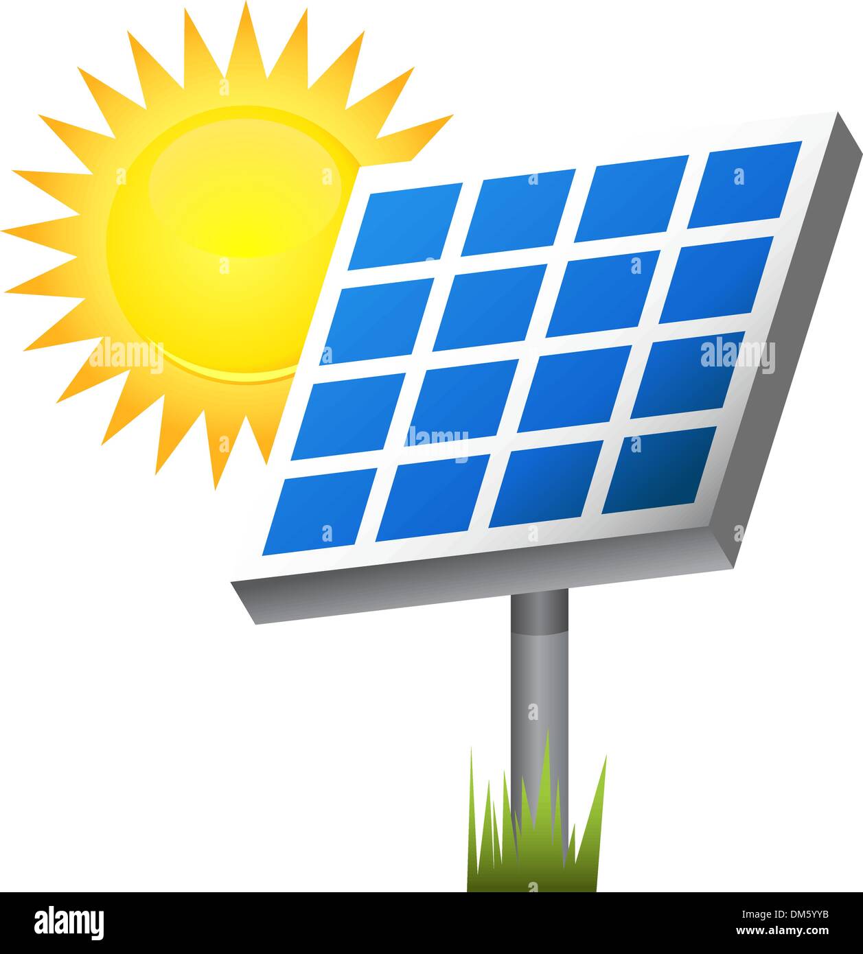 Yellow solar energy panel sun Cut Out Stock Images & Pictures - Alamy