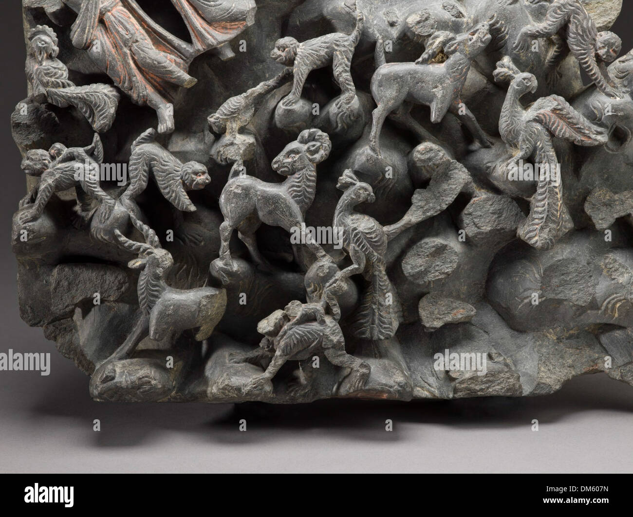 This fragment depicts a scene from Buddha Shakyamuni’s sermon to Indra ...