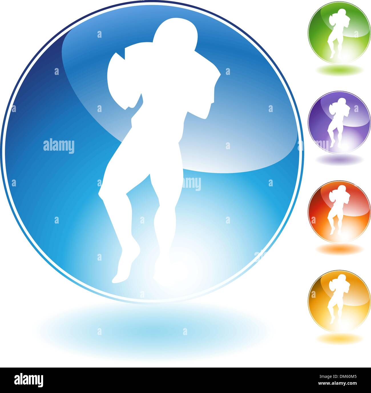 Throwing Football Crystal Icon Stock Vector Image & Art - Alamy